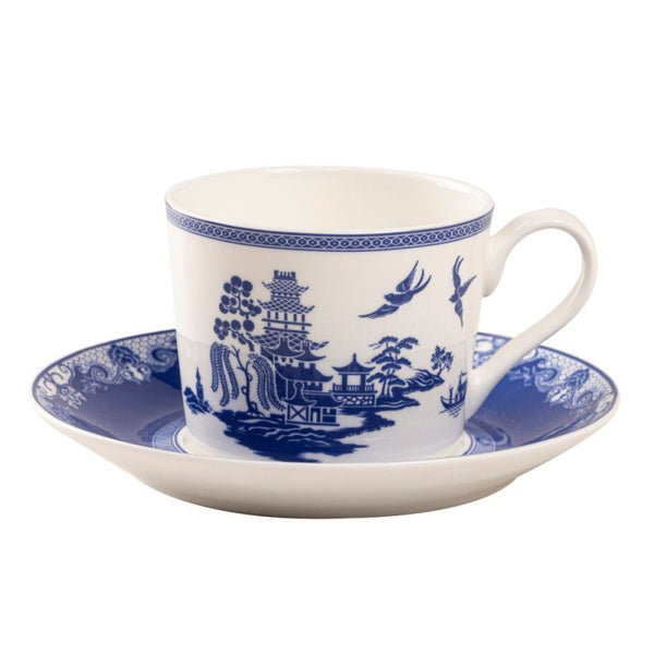 blue tea cup pattern