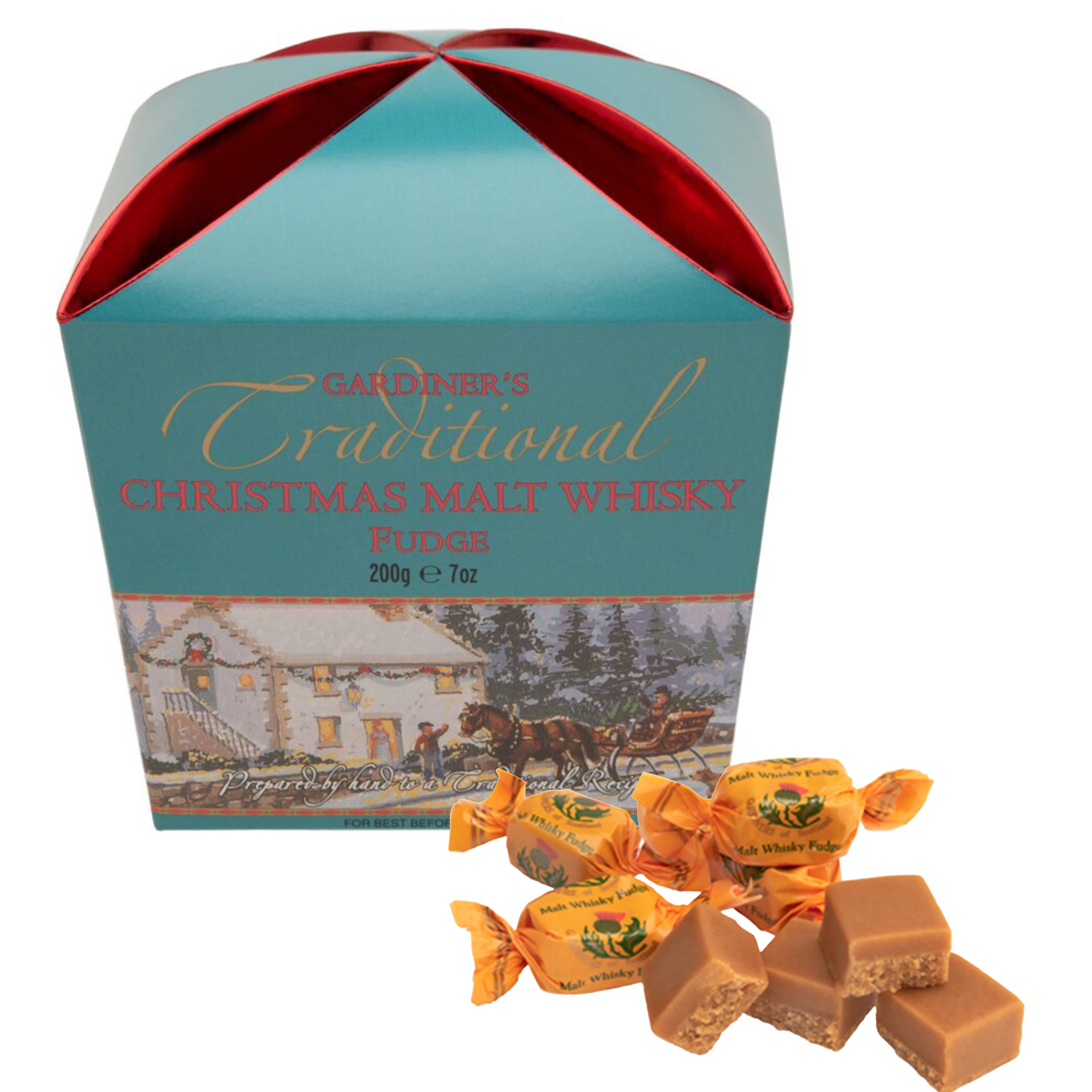 Gardiners Handmade Confectionery - Christmas Malt Whisky Fudge Carton