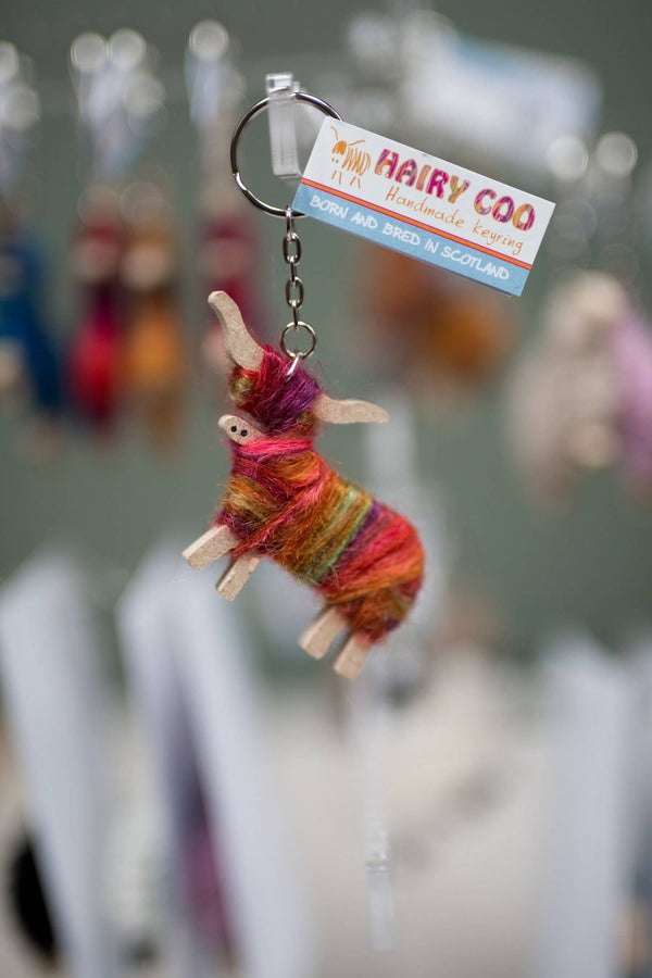 Hairy Coo - Handmade Highland Cow Keyring - Born and Bred in Scotland