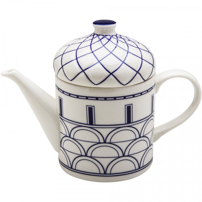 Architecture Navy Blue Craft Teapot