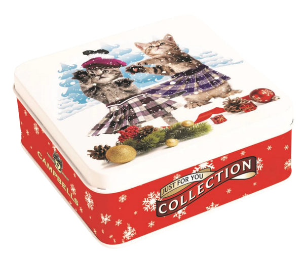 Campbell's Pure Butter Shortbread Fingers - Christmas Dancing Cats Tin
