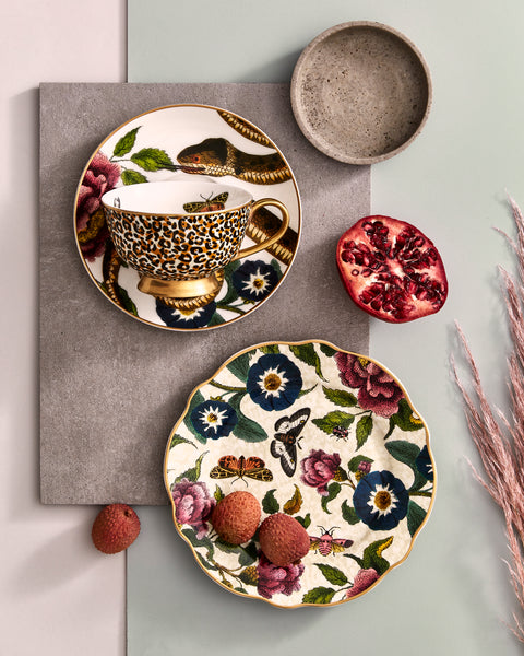 Spode Creatures of Curiosity Leopard Teacup and Saucer (Leopard/Snake)