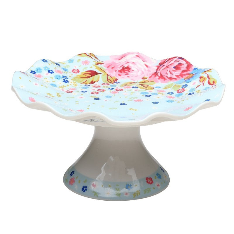 FLORAL Blue CAKE STAND