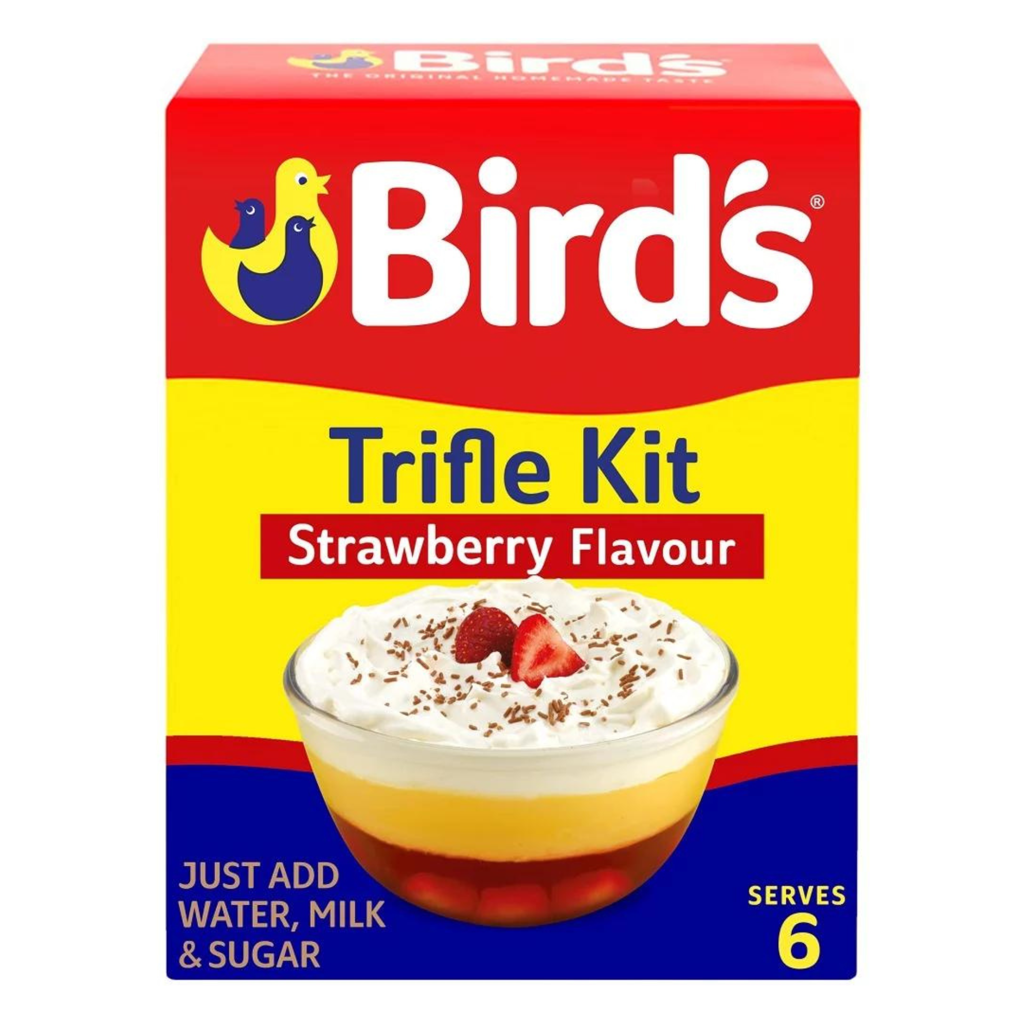 Birds Trifle Mix Strawberry Flavour 144g Serves 6 | Goodwoods British ...