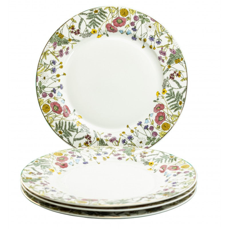 Poppy Meadow Dinner Plates, Set of 4