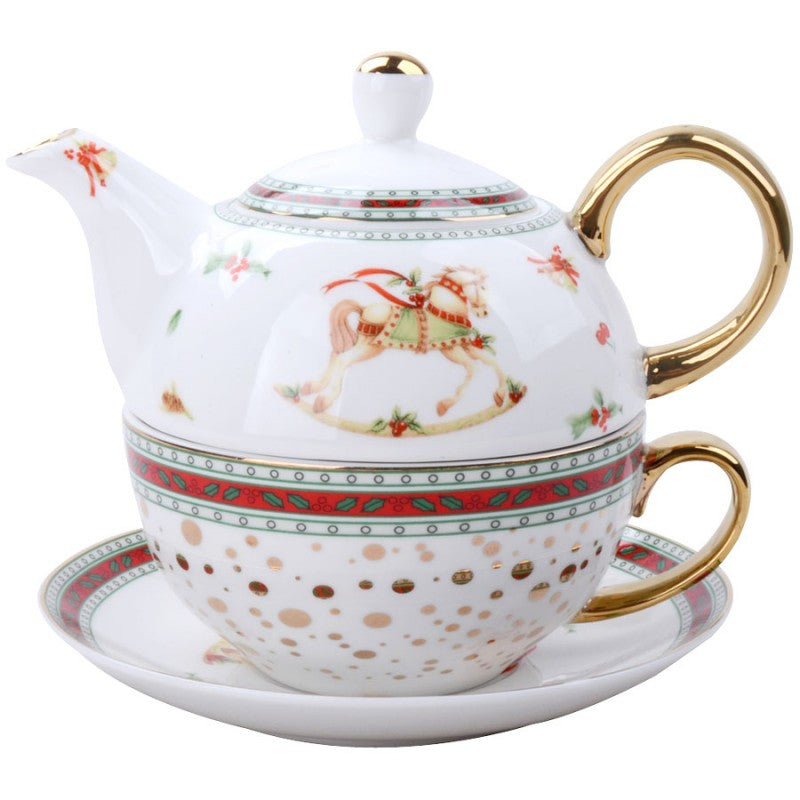 Rocking Horse 4 Piece Tea for One, without Gift Box