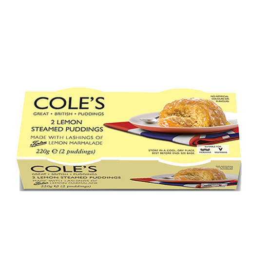 Cole's Lemon Steamed Pudding 2 Pack 220g