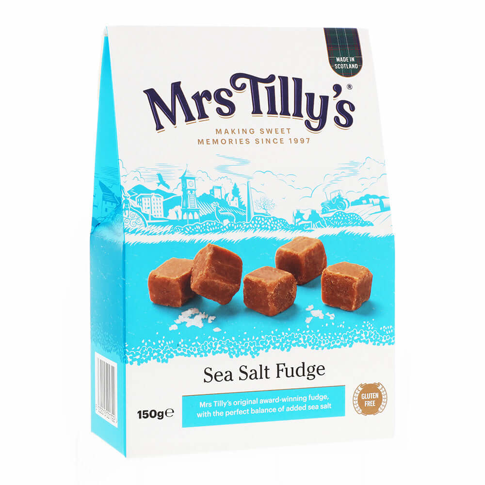 Mrs Tilly's Sea Salt Fudge Carton 150g