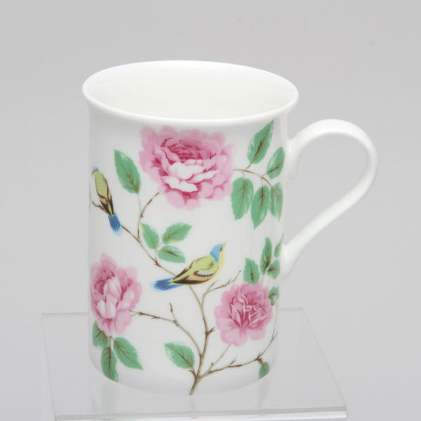 Happy Bird Bone China Mugs, Set of 4