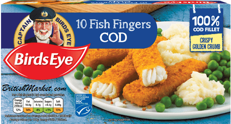 Birds Eye Cod Fish Fingers 10 Pack - 100% Cod Fillet 300g - Ship weigh