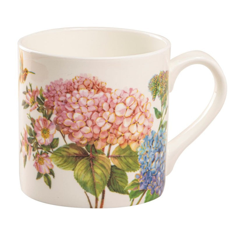 Hydrangea Everlasting Bone China Coffee Mugs, Set of 4