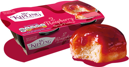 Mr Kipling 2 Sponge Puddings Raspberry. 2x95g